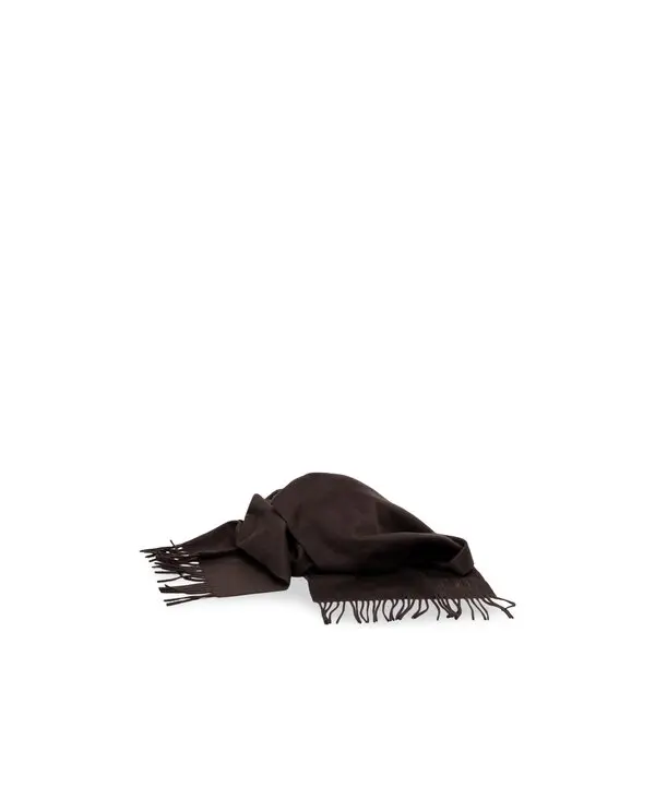 Max Mara Logo Embroidered Fringed Scarf - No
