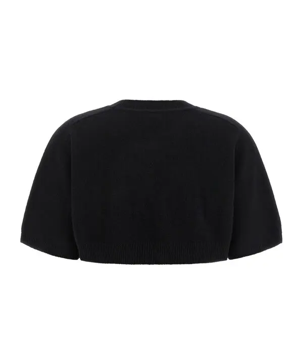 Elisabetta Franchi Ribbed Crew Neck Sweater With Chest Pocket