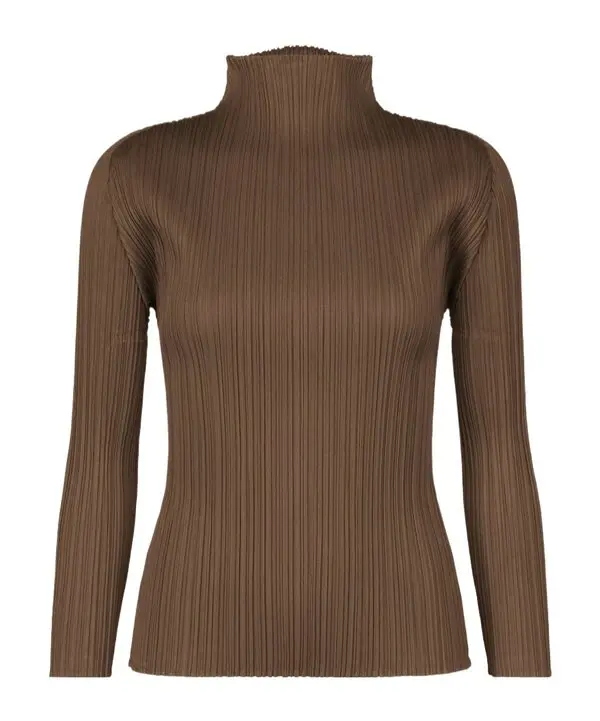 Issey Miyake Pleated Long Sleeve Top