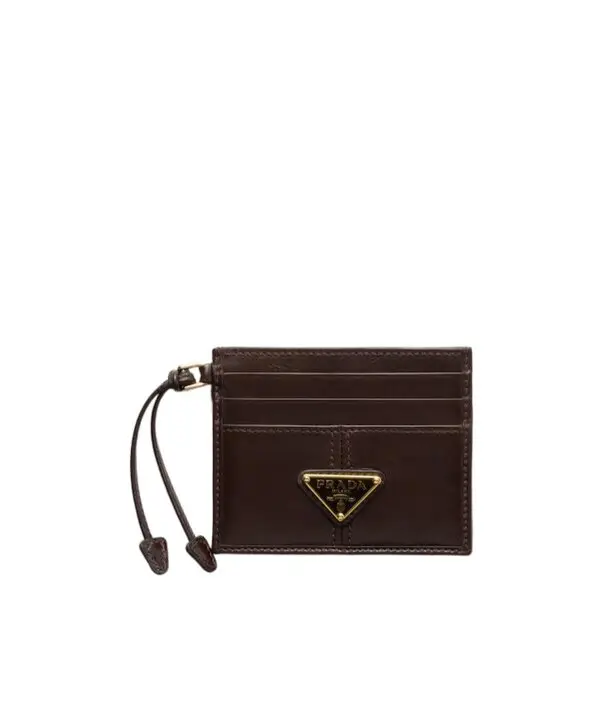 Prada Logo Plaque Open Top Card Holder