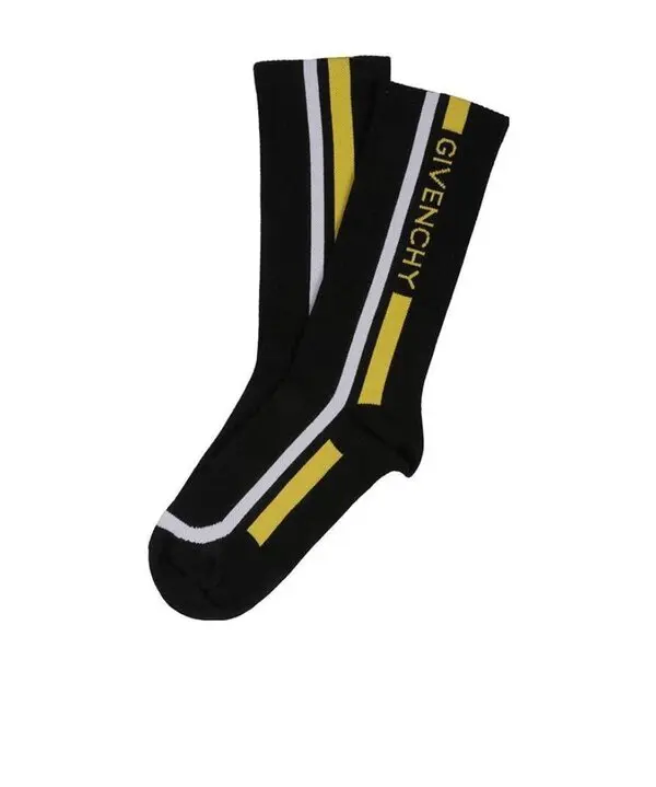 Givenchy Logo Striped Inlaid Knitted Socks