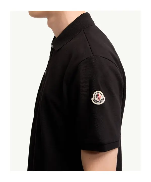 Moncler Logo Cotton Piquet Polo Shirt