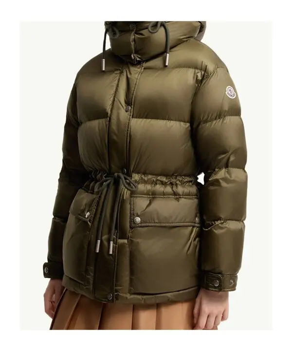 Moncler Sesie Hooded Mid-length Down Jacket