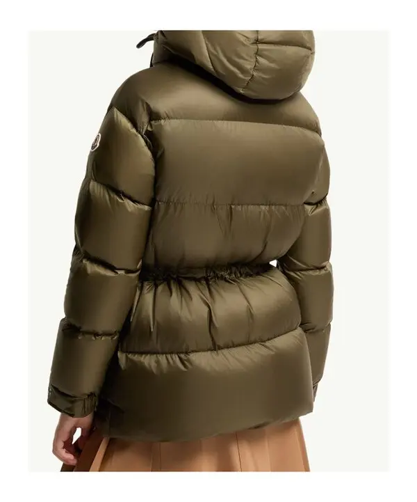 Moncler Sesie Hooded Mid-length Down Jacket