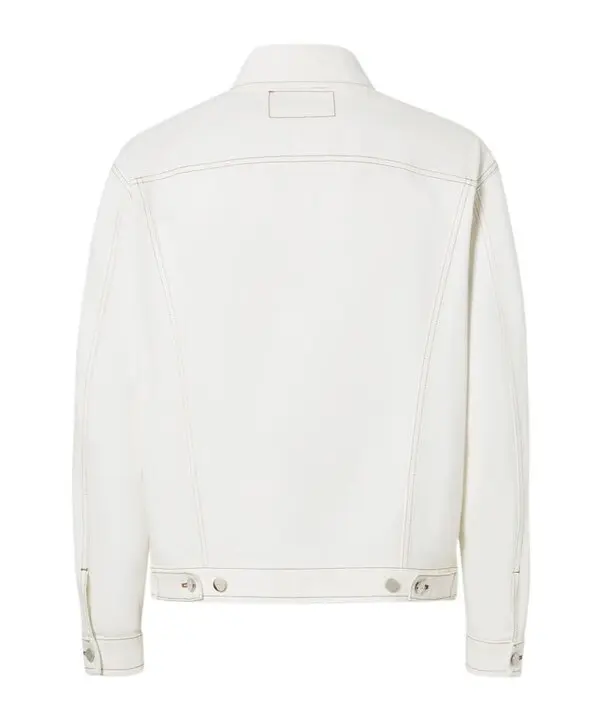 Fendi Logo Patch Oversized Denim Jacket