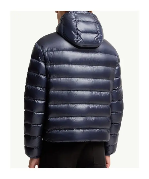 Moncler Forzo Hooded Packable Short Down Jacket - Gray-blue