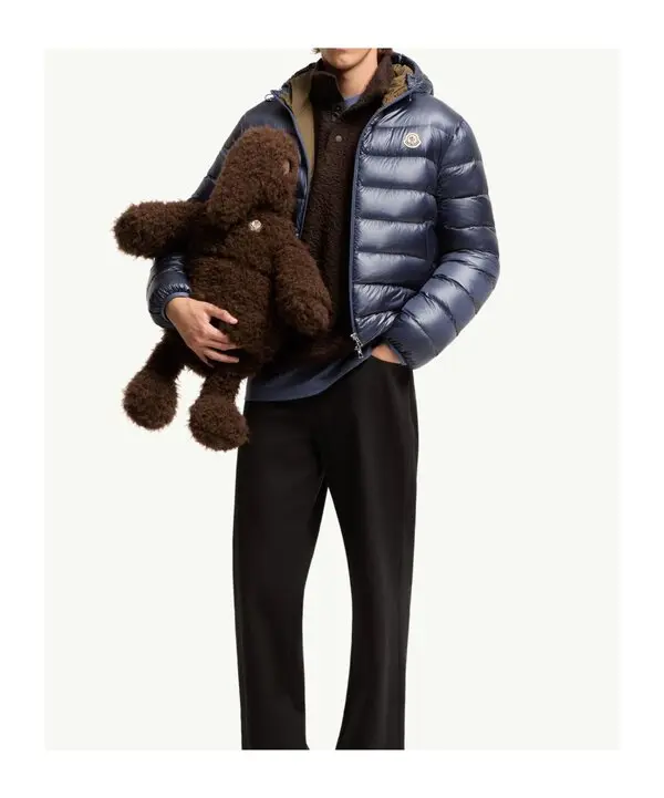 Moncler Forzo Hooded Packable Short Down Jacket - Gray-blue