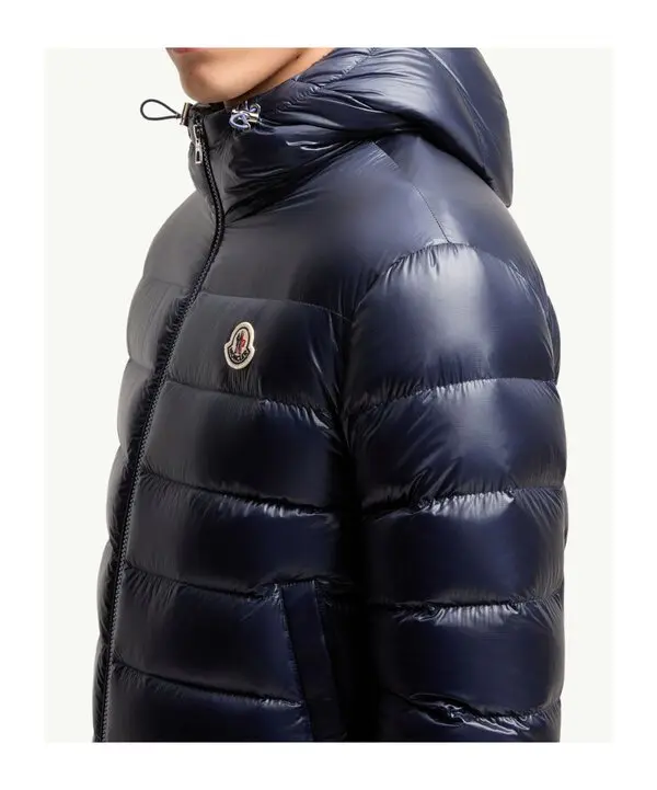 Moncler Forzo Hooded Packable Short Down Jacket - Gray-blue