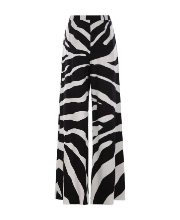 Dolce & Gabbana Dolce Gabbana Zebra-printed High Waist Flared Pants