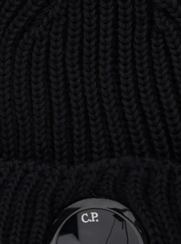C.P. COMPANY Logo Plaque Knit Beanie