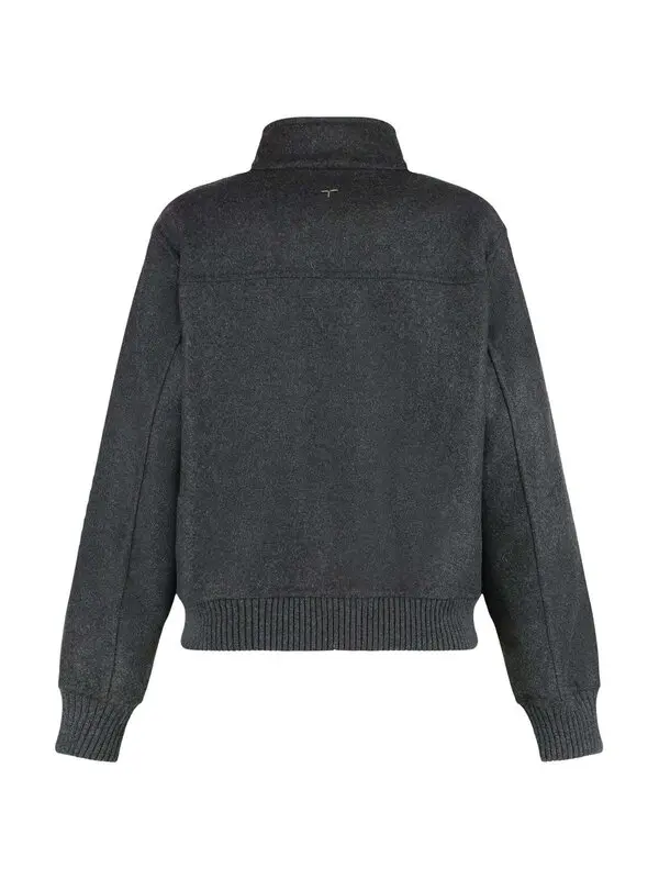 TOD'S Ribbed Knit Bomber Jacket