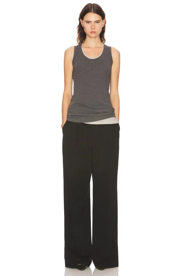 THE ROW Elana Top - Light Grey Melange