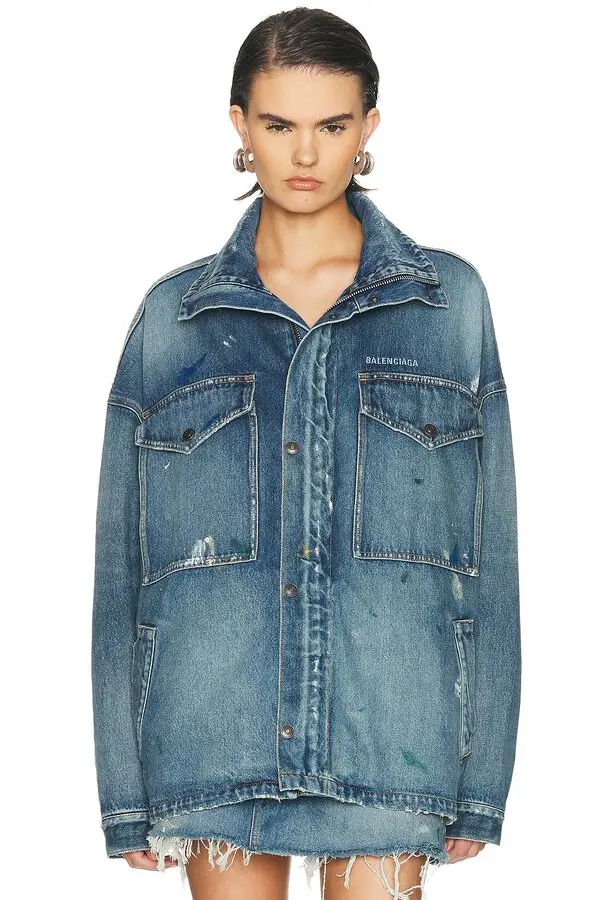 Balenciaga Denim Parka