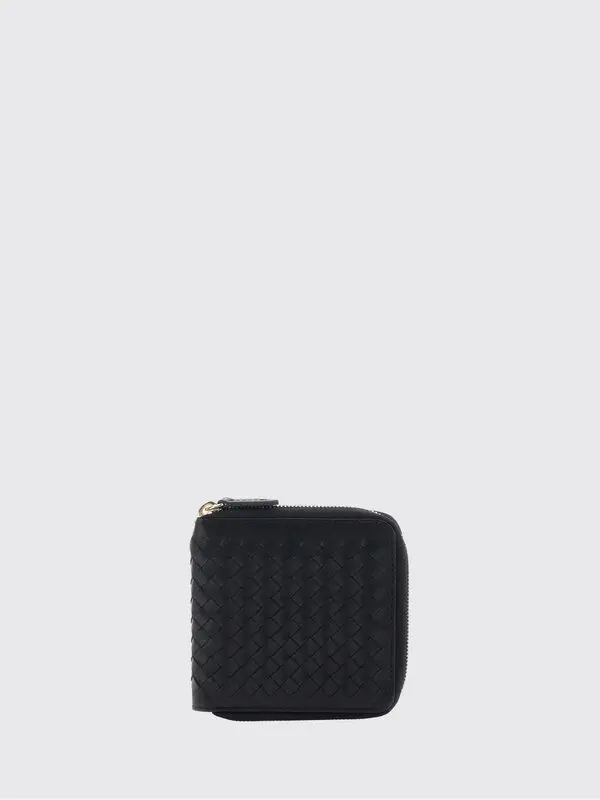 Dragon Diffusion Woven Leather Bifold Zip-around Wallet - Black
