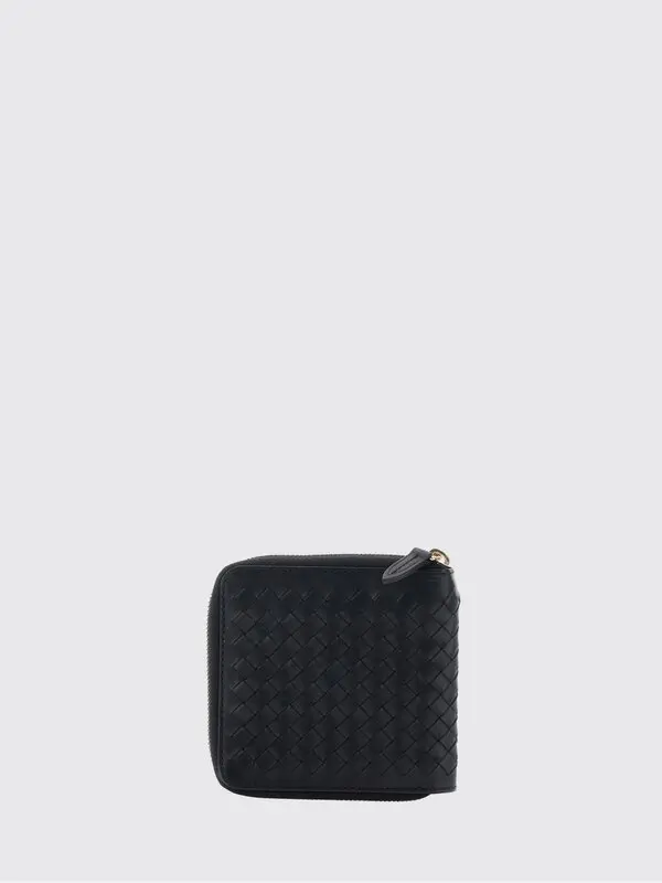 Dragon Diffusion Woven Leather Bifold Zip-around Wallet - Black