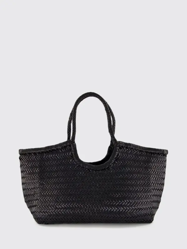 Dragon Diffusion Nantucket Woven Leather Shoulder Bag - Black