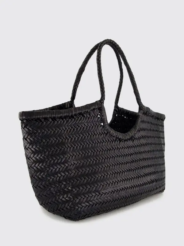 Dragon Diffusion Nantucket Woven Leather Shoulder Bag - Black
