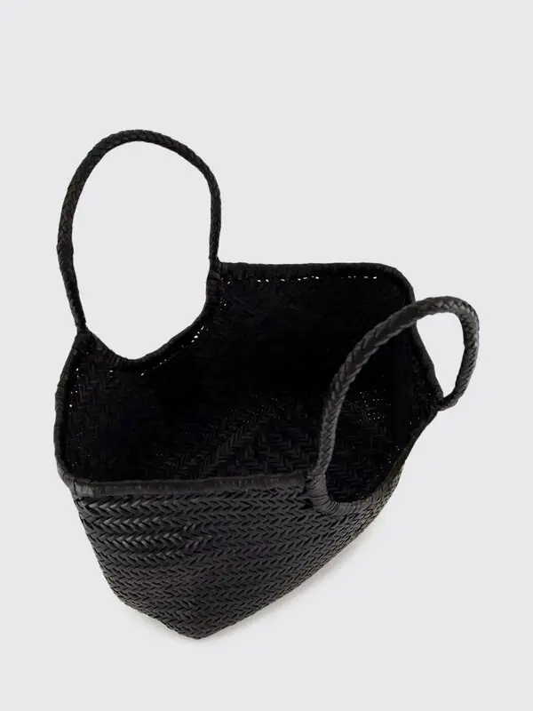Dragon Diffusion Nantucket Woven Leather Shoulder Bag - Black