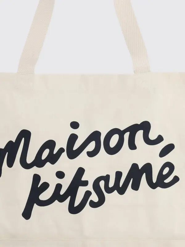 Maison Kitsuné Large Cotton Canvas Tote Bag - Ivory