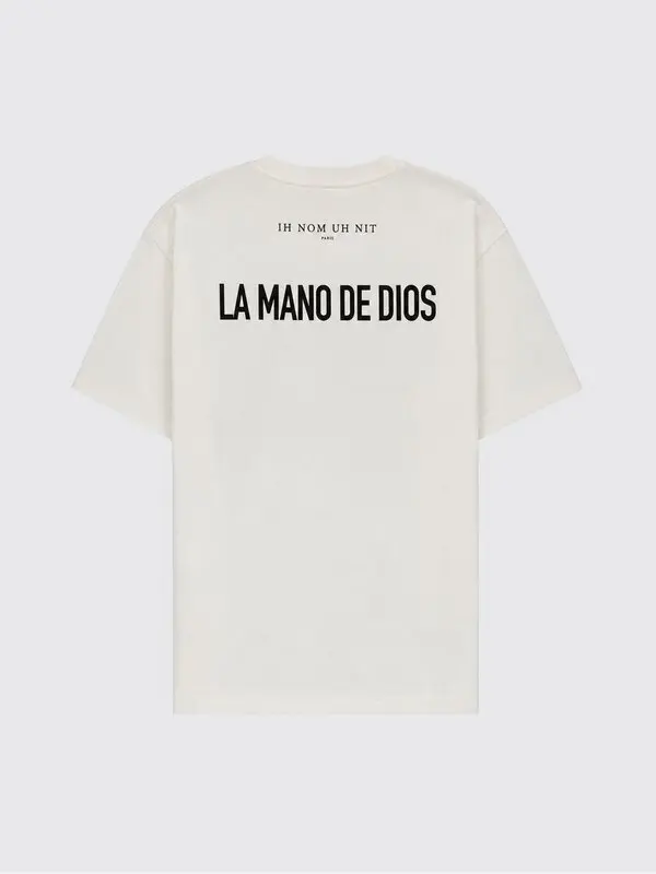 IH NOM UH NIT Crewneck Cotton T-shirt With Graphic Print And Slogan - White