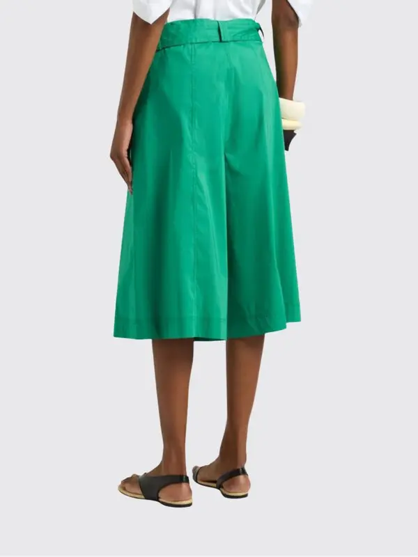 Liviana Conti Drew Knee-length High-waisted Cotton Shorts