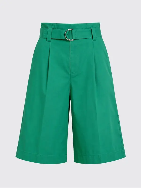 Liviana Conti Drew Knee-length High-waisted Cotton Shorts