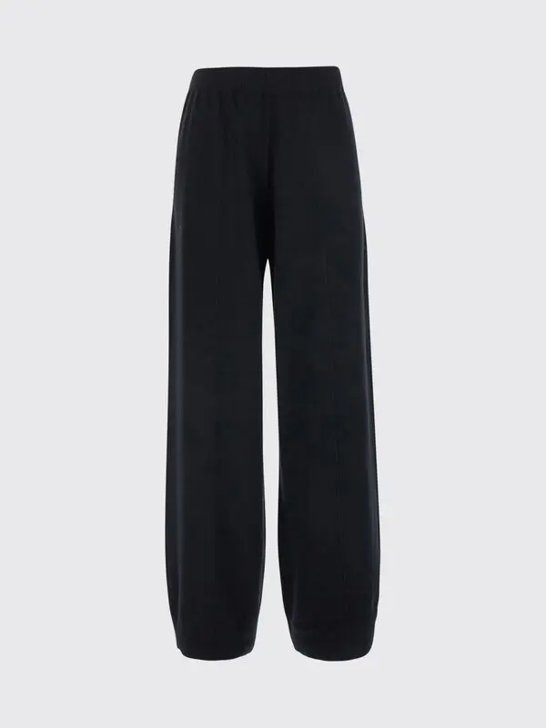 Fabiana Filippi Straight-leg Wool, Silk, And Cashmere Knit Trousers - Black
