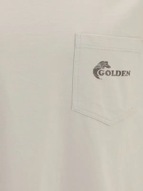 GOLDEN GOOSE Long-sleeved Cotton T-shirt With Contrast Logo