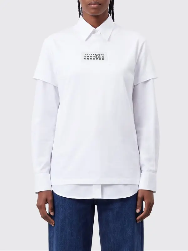 MAISON MARGIELA Slim Fit Numeric Logo Cotton T-shirt - White