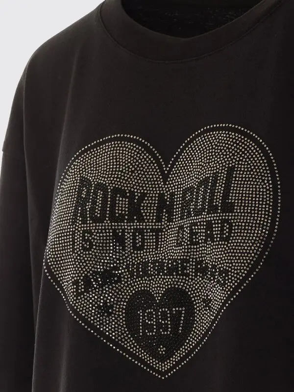 Zadig&Voltaire Cotton T-shirt With Print And Rhinestone Logo
