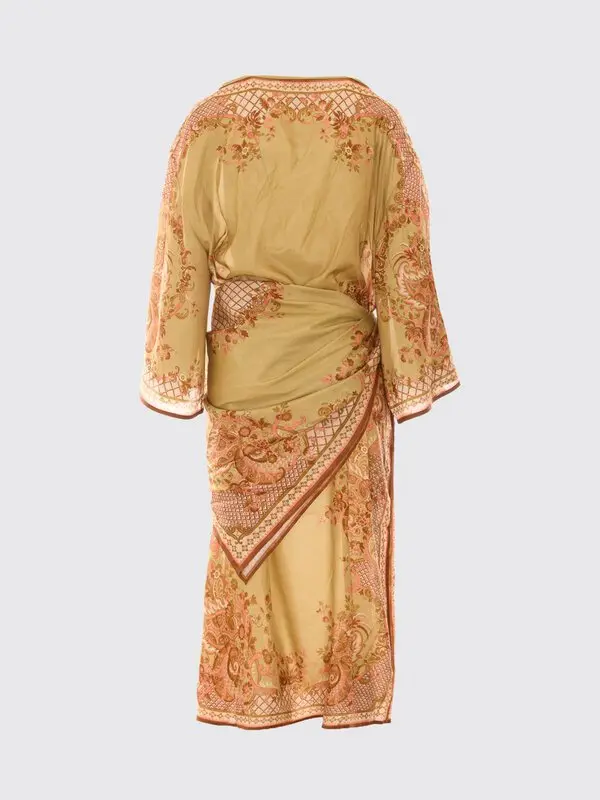 Zimmermann Paisley Print Silk Midi Tunic With A Knotted Waist