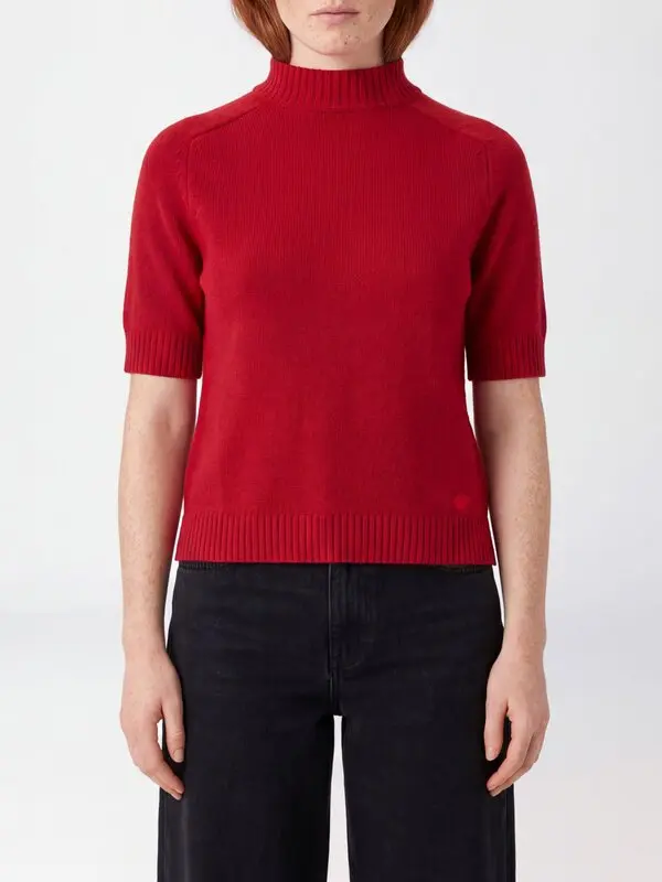 Loulou De Saison Ruth Slim Fit Short-sleeved Cashmere Roll Neck - Red