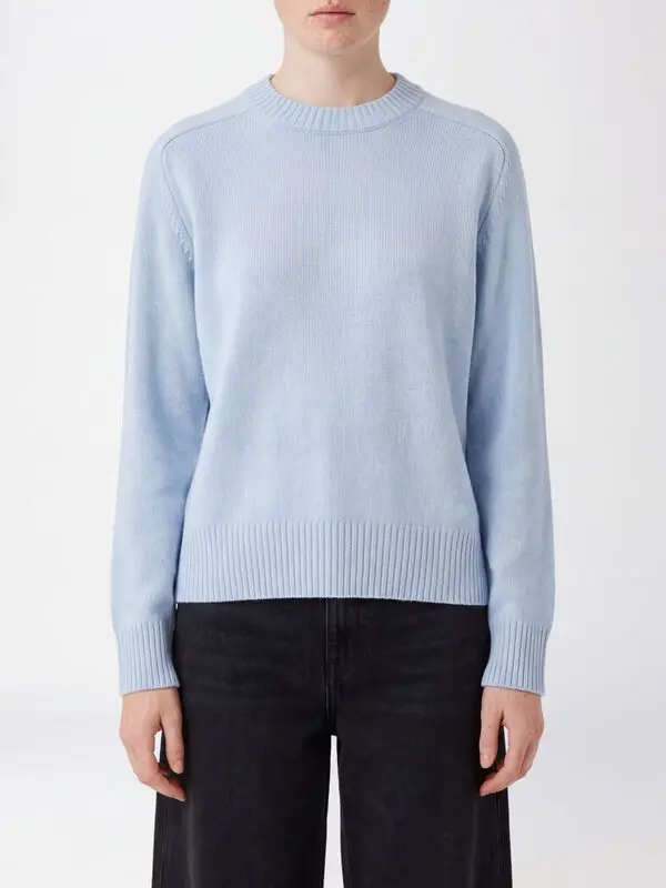 Loulou De Saison Crewneck Jumper In Pure Cashmere - Blue