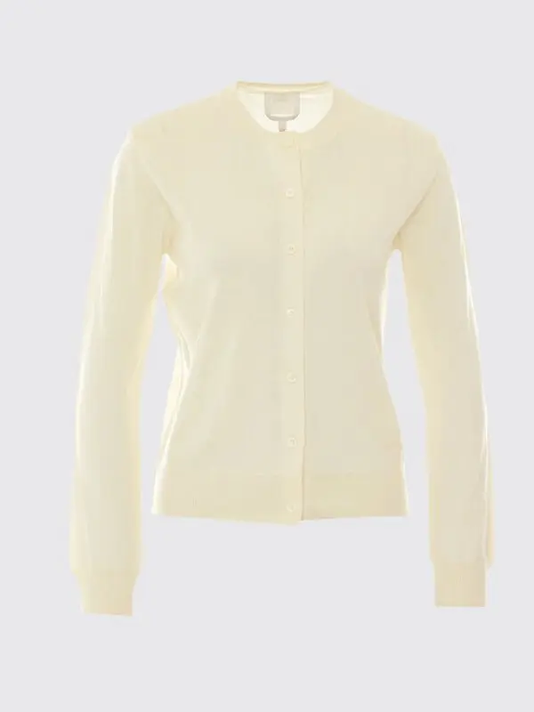 A.p.c. Slim Fit Crew Neck Cardigan In Pure Virgin Wool - White