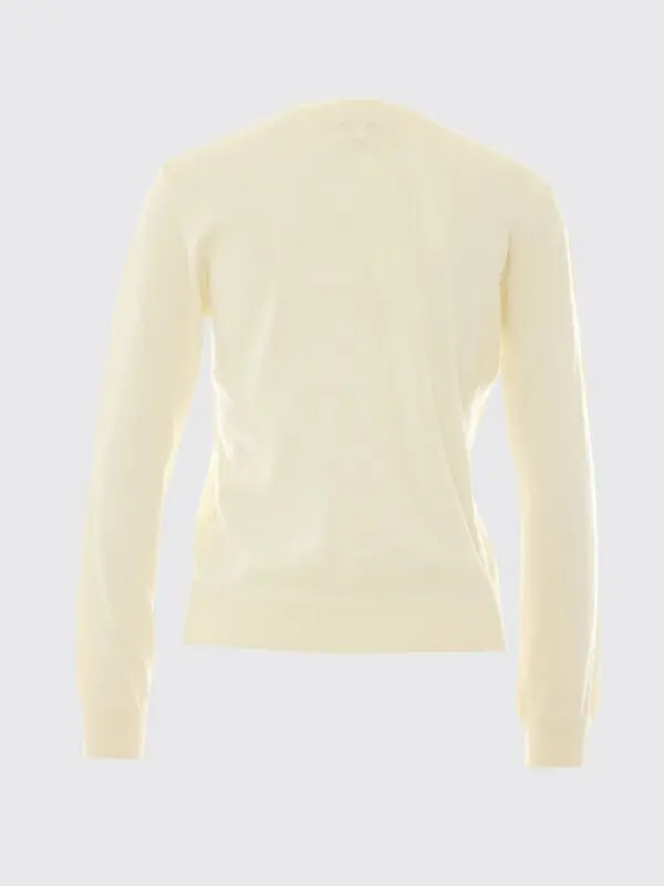 A.p.c. Slim Fit Crew Neck Cardigan In Pure Virgin Wool - White