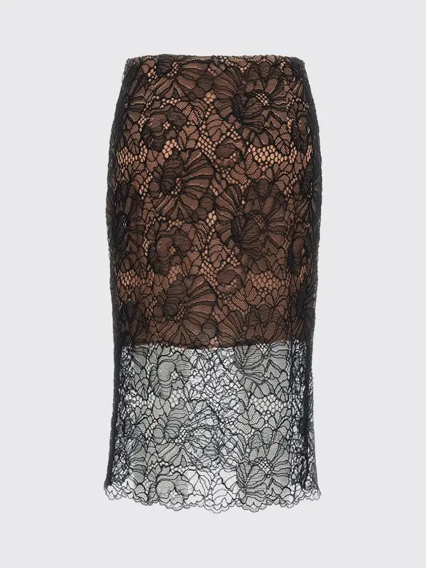 ROTATE BY BIRGER CHRISTENSEN Recycled Lace Midi Pencil Skirt With High-waisted Design