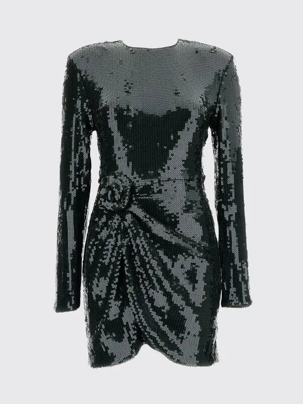ROTATE BY BIRGER CHRISTENSEN Sequin-covered Evening Mini Dress With Waist Knot