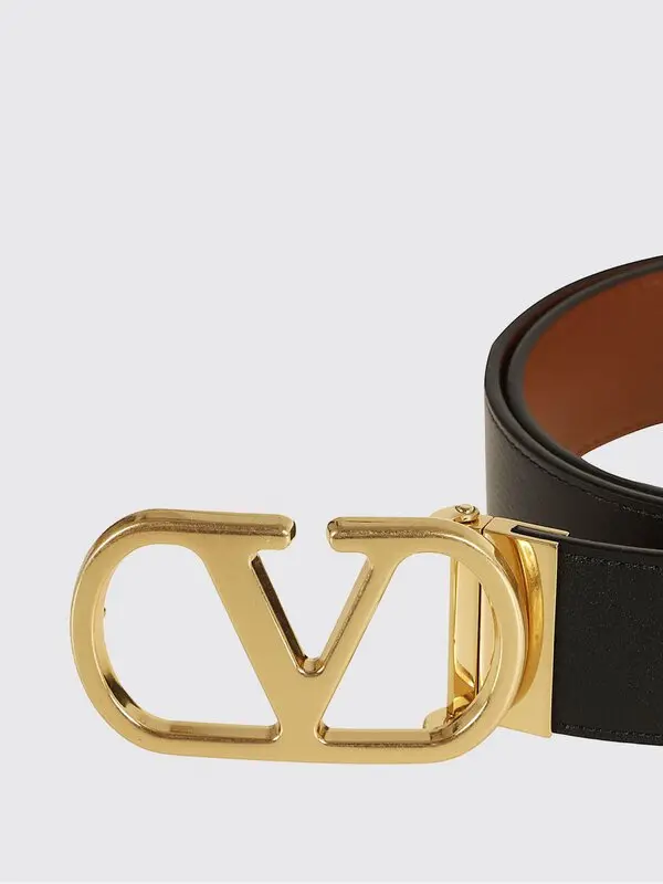 Valentino Garavani Vlogo Signature Reversible Belt In Smooth Calf Leather 4 Cm - Black 2