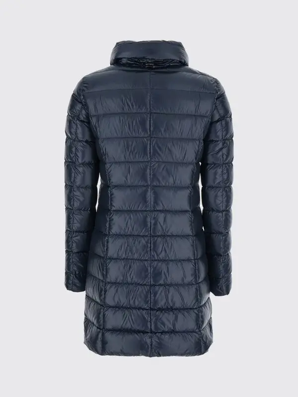 Herno Long Water-repellent Nylon Down Jacket With High Neck And Slim Fit - Blue
