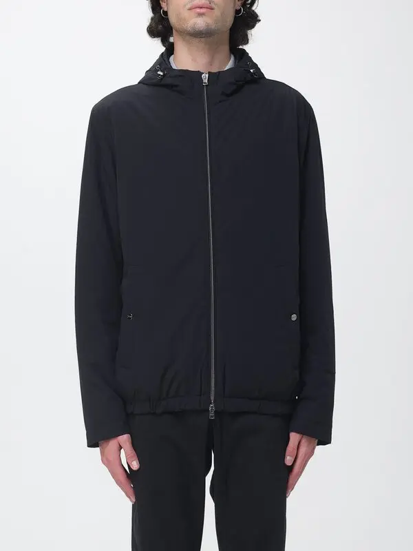 Herno Padded Nylon Hooded Windbreaker Jacket - Black