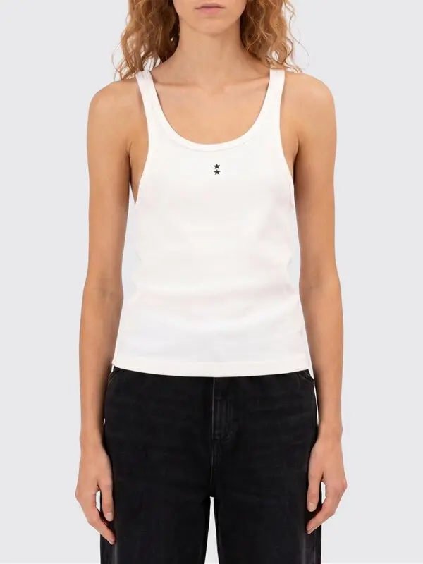 ICON DENIM LOS ANGELES Ribbed Jersey Tank Top - White
