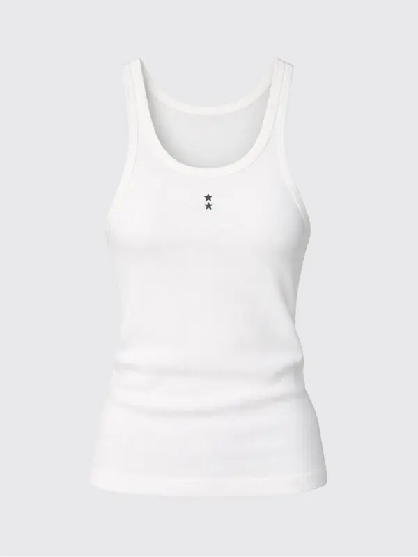 ICON DENIM LOS ANGELES Ribbed Jersey Tank Top - White