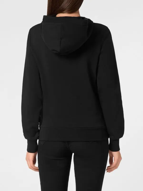 Philipp Plein Jersey Hoodie With Contrast Logo