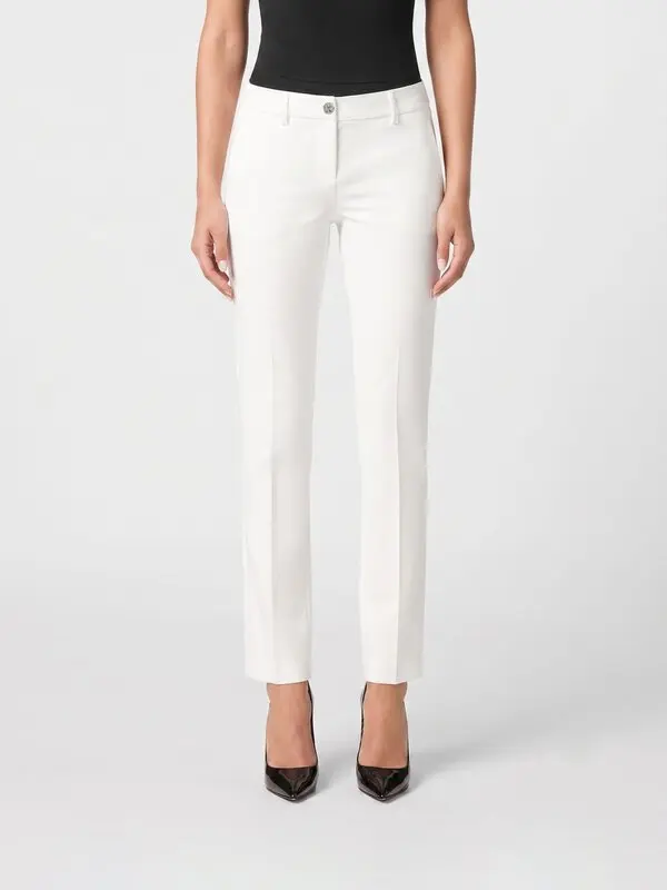 Philipp Plein Low-rise Skinny Cady Trousers With Slant Pockets - White
