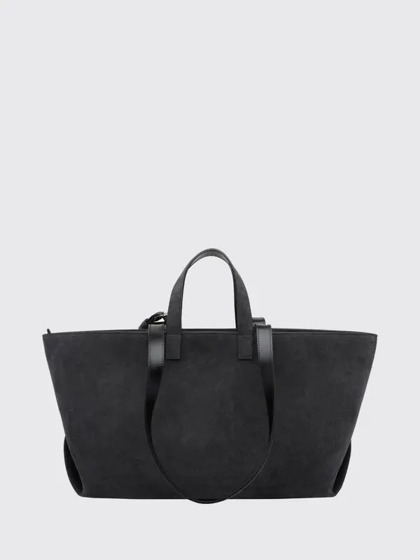 A.p.c. Large Suede Tote Bag With Four Handles - Grey