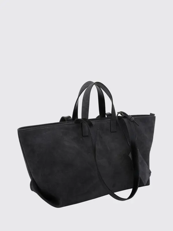 A.p.c. Large Suede Tote Bag With Four Handles - Grey