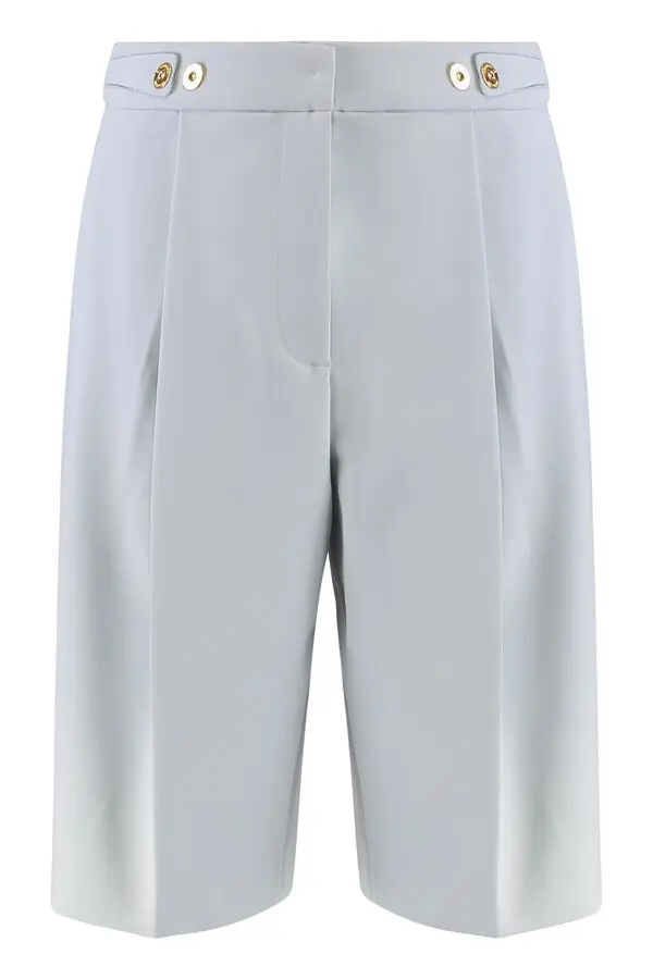 Elisabetta Franchi Regular-fit Crepe Bermuda Shorts With Side And Back Welt Pockets