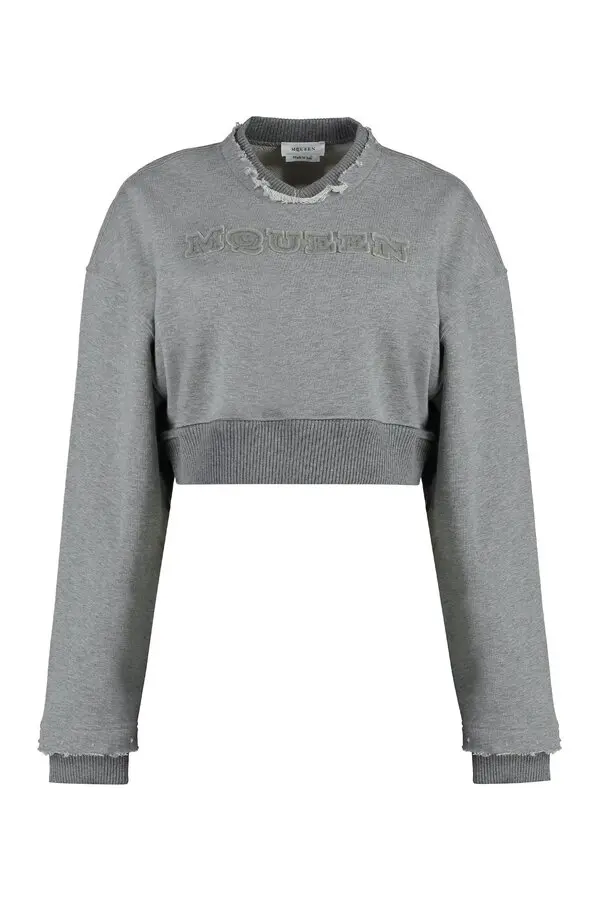 Alexander McQueen Logo Cropped Sweatshirt