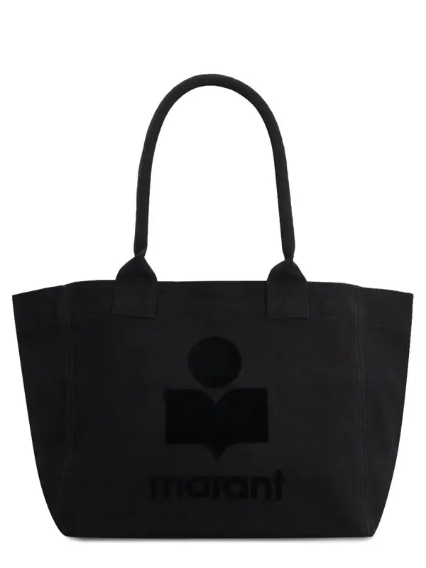 Isabel Marant Étoile Logo Print Canvas Tote Bag - Black