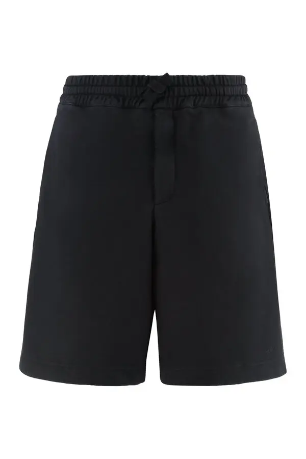 Alexander McQueen Cotton Shorts With Back Flat Pockets